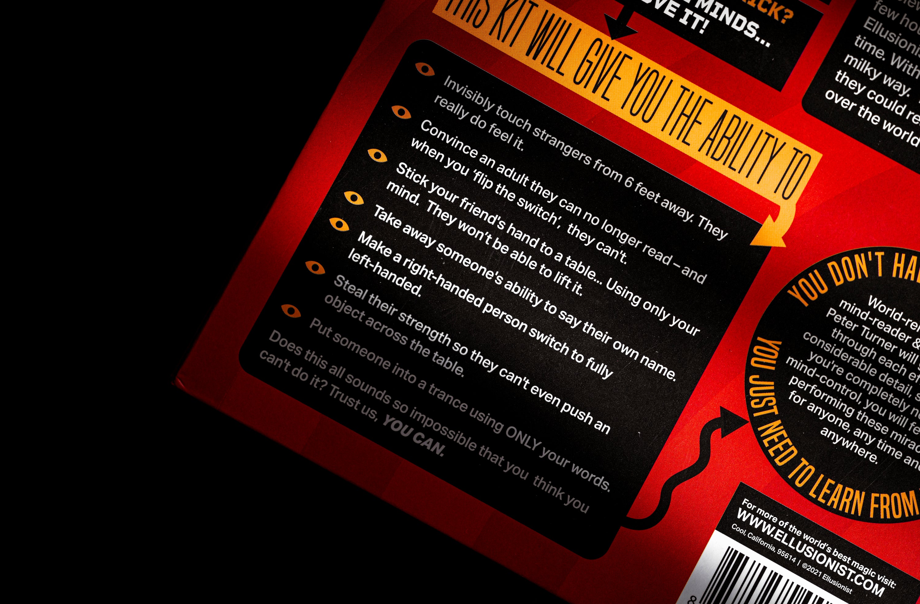 How to Control Minds Kit. Extraordinary Mind Control Magic Tricks ...